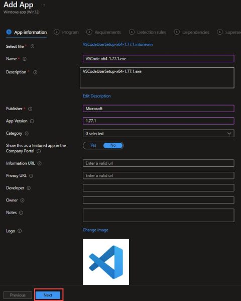 MS Intune: Install Visual Studio Code Using via Windows Apps - cloudopszone.com