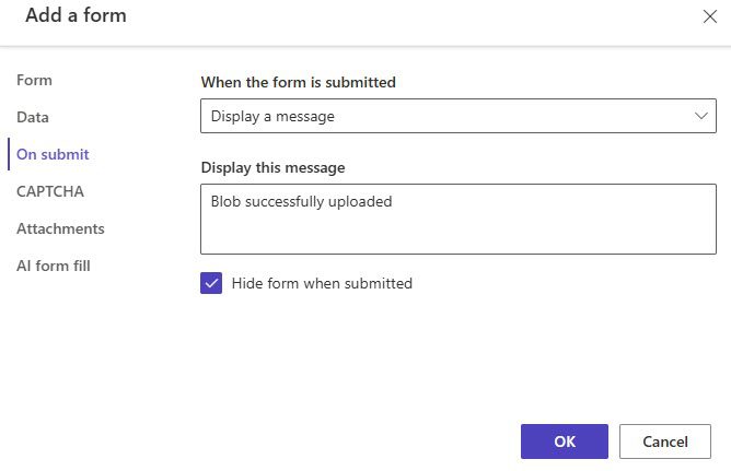 Upload files to azure blob via Power Pages - cloudopszone.com