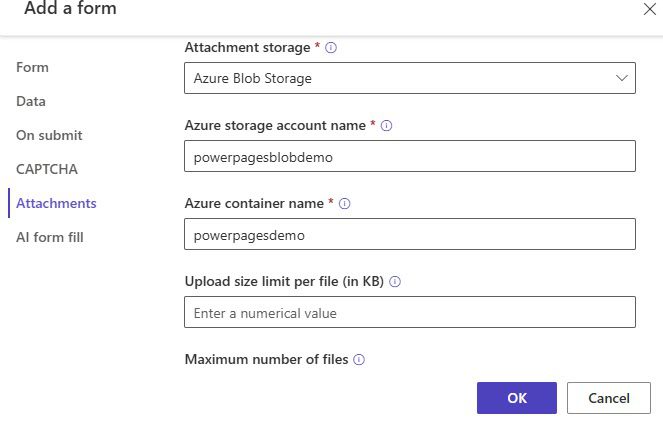 Upload files to azure blob via Power Pages - cloudopszone.com