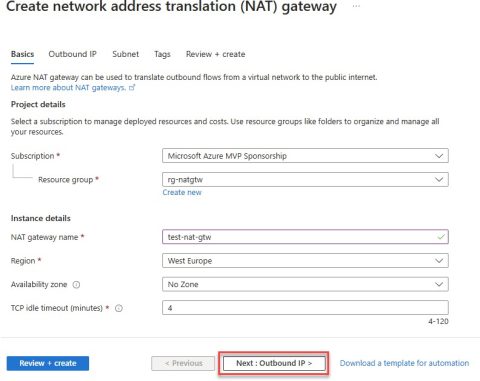 Azure: Deploy NAT Gateway for the VM outbound traffic - cloudopszone.com