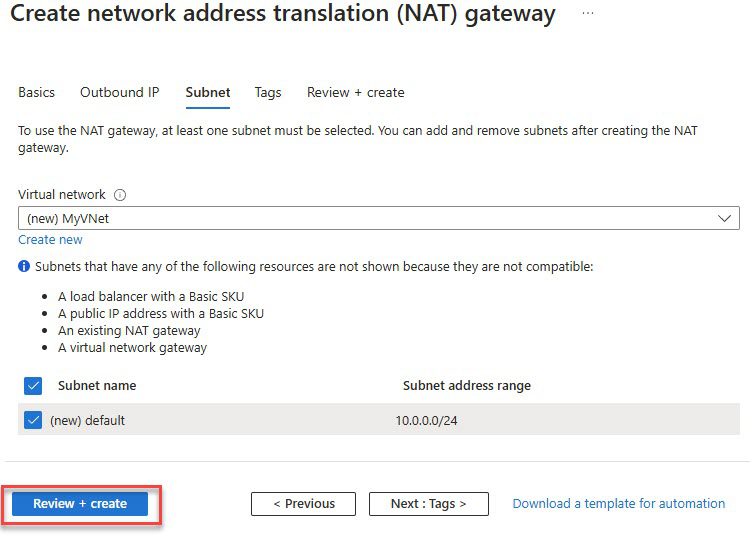 Azure: Deploy NAT Gateway for the VM outbound traffic - cloudopszone.com