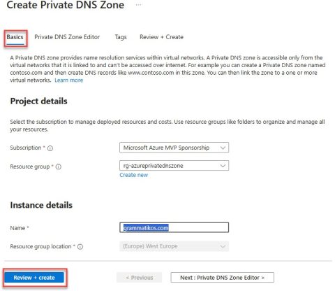 Basics about Azure Private DNS zone - cloudopszone.com